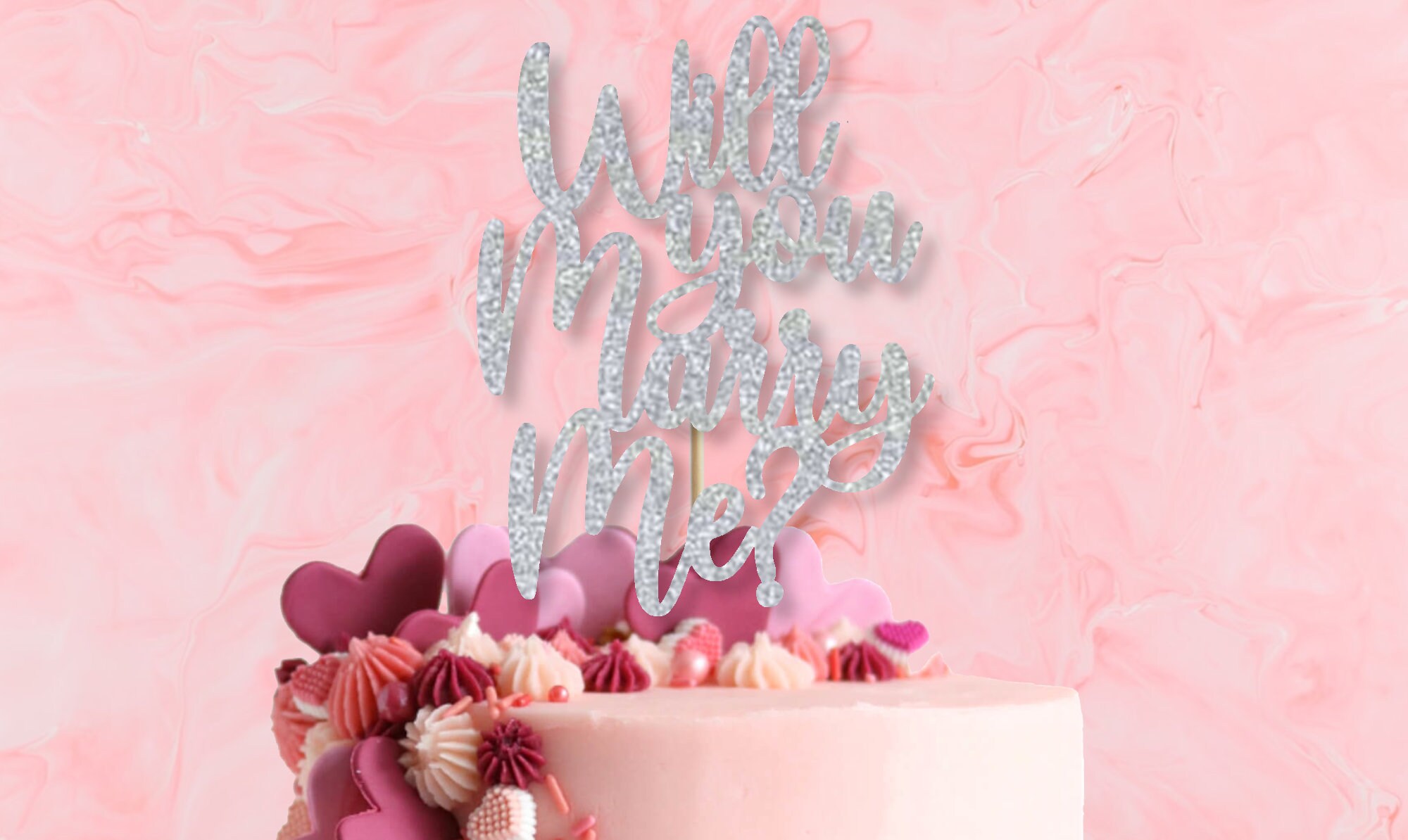 Will You Marry Me Cake Topper Marriage Proposal Cake Topper | Etsy