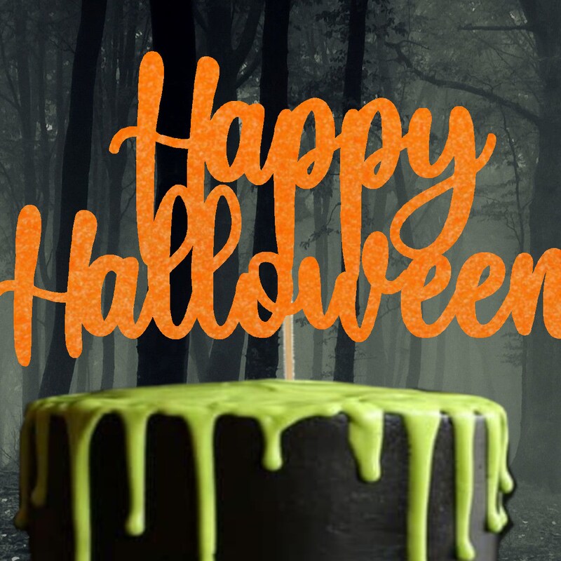 Halloween Cake Topper - Etsy