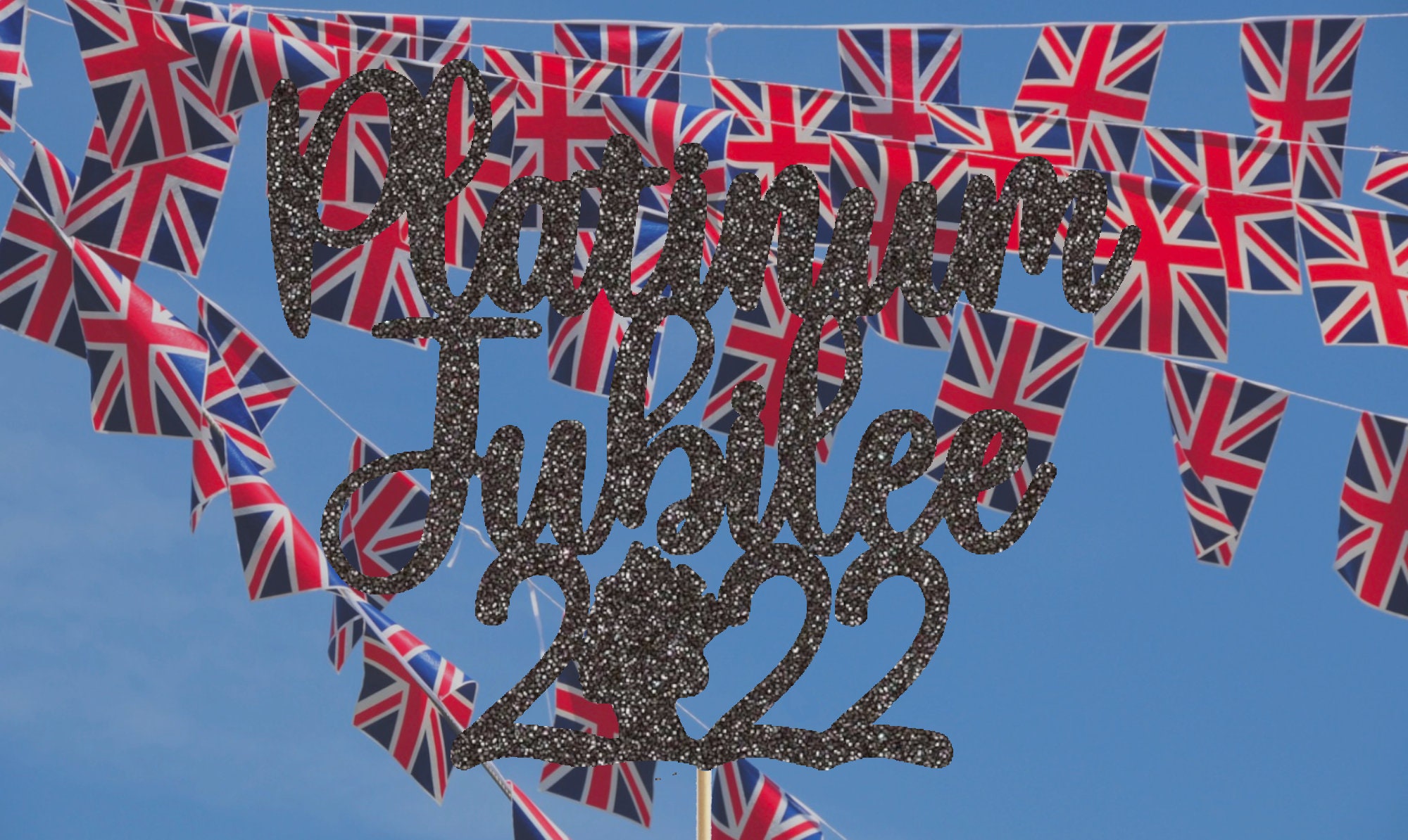 Queens Jubilee Cake Topper Queens Platinum Jubilee - Etsy UK