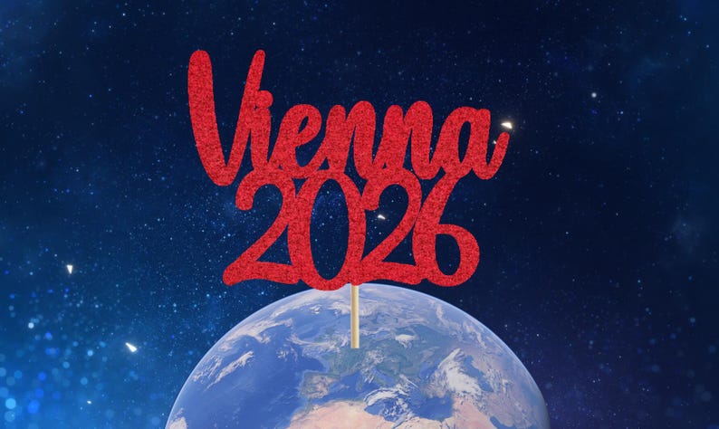 Eurovision 2026 Cake Topper, Vienna 2026, Eurovision Party, Colour ...