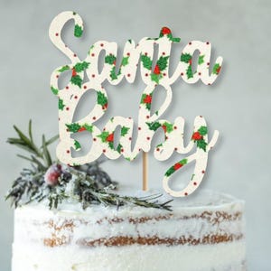 Santa Baby Cake Topper, Xmas Topper, Merry Xmas Cake Topper, Merry ...
