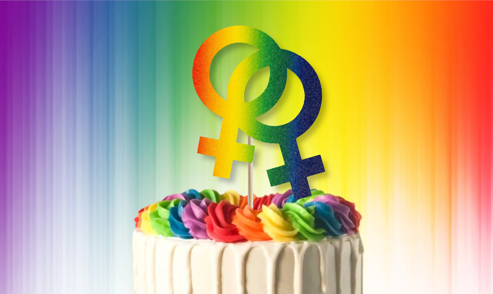 Double Female Symbol Pride Cake Topper LGBT Cake Topper Cake - Etsy