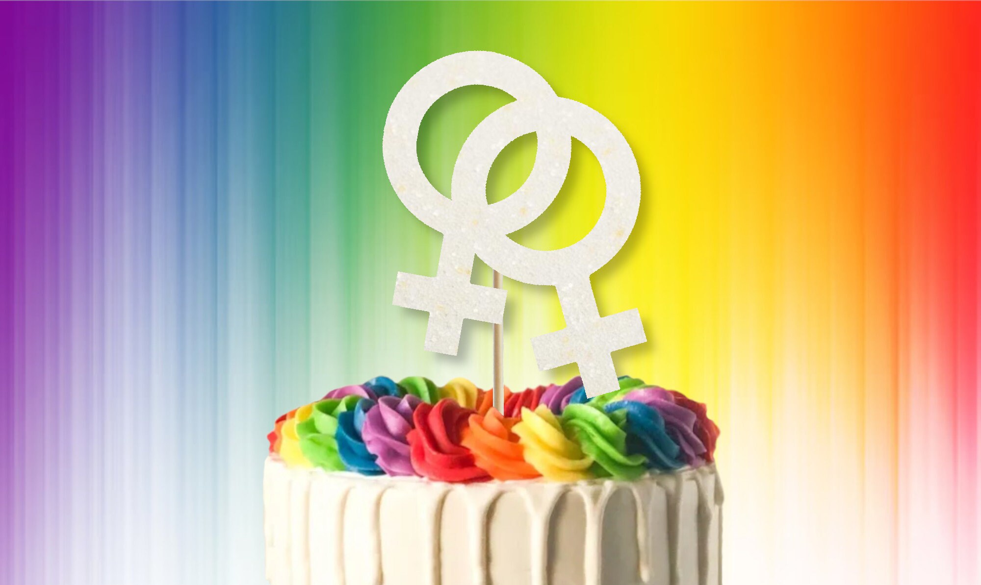 Double Female Symbol Pride Cake Topper LGBT Cake Topper Cake - Etsy