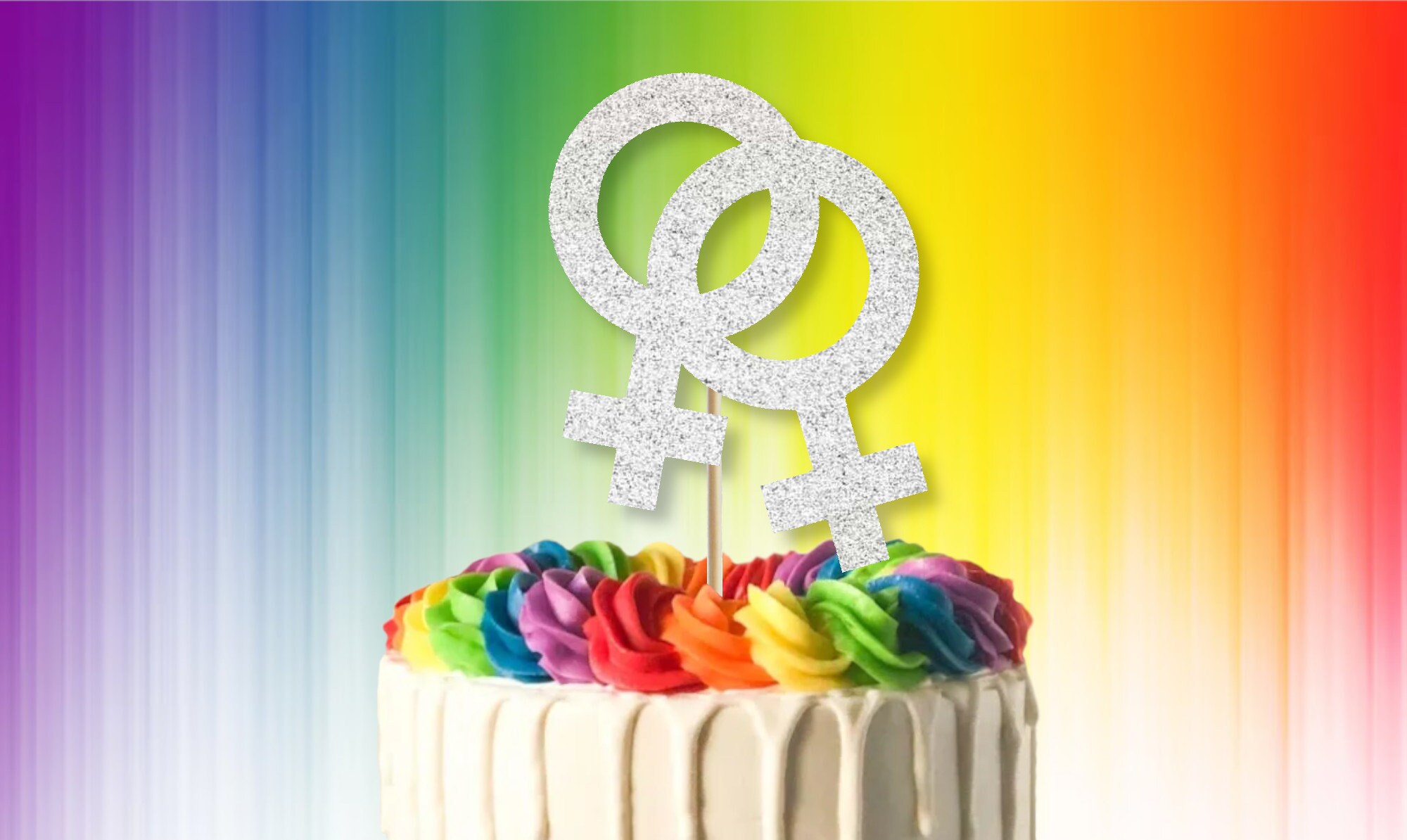 Double Female Symbol Pride Cake Topper LGBT Cake Topper Cake - Etsy