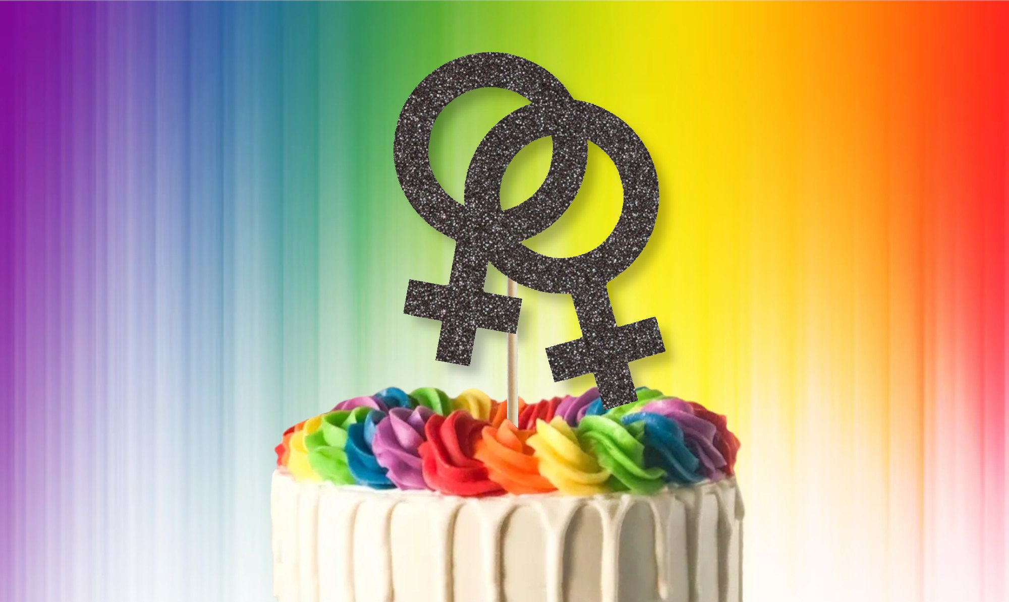 Double Female Symbol Pride Cake Topper LGBT Cake Topper Cake - Etsy