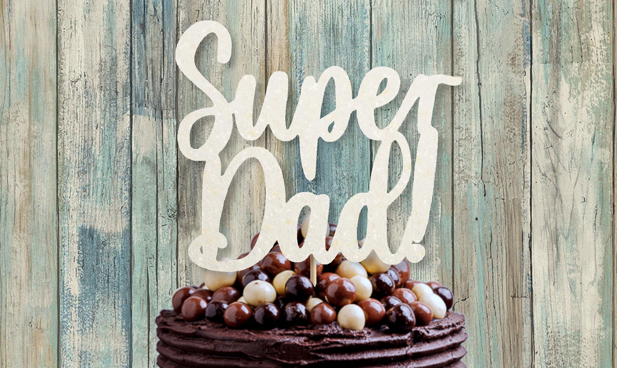 Super Dad Fathers Day Cake Topper, 1st Class Dispatch Standard, Colour ...