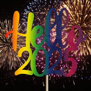 Hello 2025 Cake Topper, Happy New Year Cake Topper, New Year Topper ...
