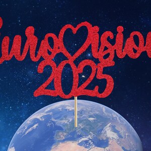Eurovision Cake Topper 2025, Switzerland, Eurovision Centrepiece, Cake ...