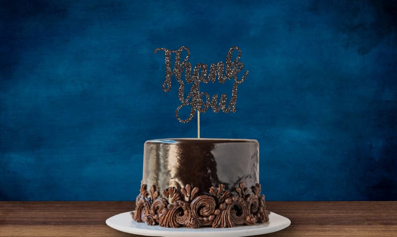 Thank You Cake Topper, 1st Class Dispatch Standard, Colour and Size ...