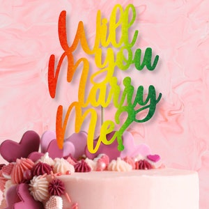 Will You Marry Me? Cake Topper, Marriage Proposal Cake Topper ...