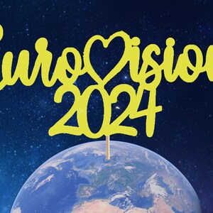 Eurovision Cake Topper, Eurovision Centrepiece, Cake Topper, Eurovision ...