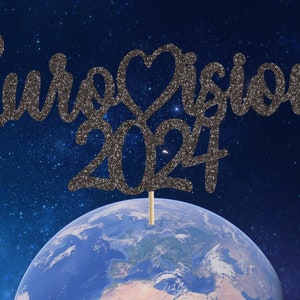 Eurovision Cake Topper, Eurovision Centrepiece, Cake Topper, Eurovision ...