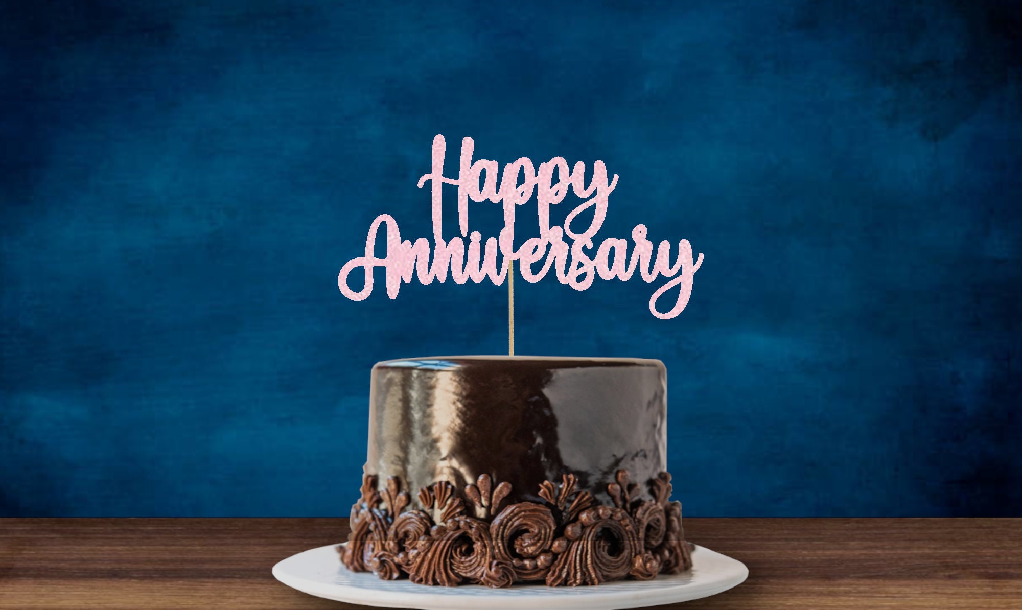 Happy Anniversary Cake Topper Anniversary Topper Cake - Etsy