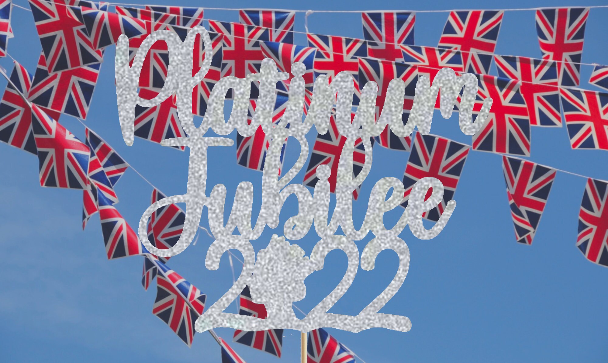 Queens Jubilee Cake Topper Queens Platinum Jubilee - Etsy UK