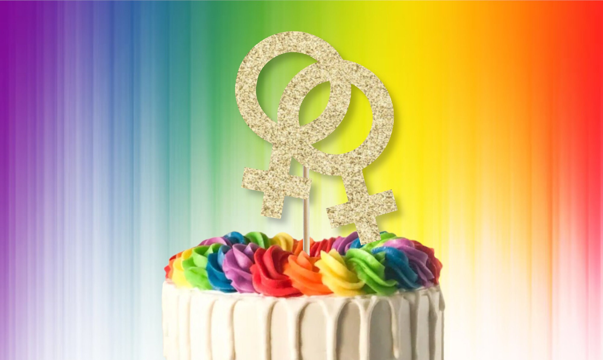Double Female Symbol Pride Cake Topper LGBT Cake Topper Cake - Etsy