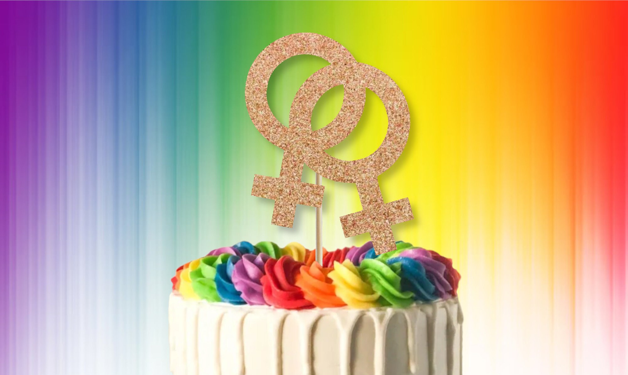 Double Female Symbol Pride Cake Topper LGBT Cake Topper Cake - Etsy