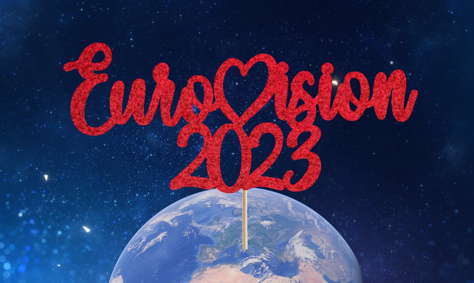 Eurovision Cake Topper Eurovision Centrepiece Cake Topper | Etsy