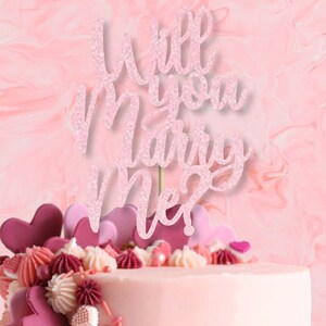 Will You Marry Me? Cake Topper, Marriage Proposal Cake Topper ...