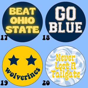 Michigan Game Day Buttons | Pin Wolverines Fan Accessories Spirit Pins ...