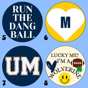 Michigan Game Day Buttons | Pin Wolverines Fan Accessories Spirit Pins ...