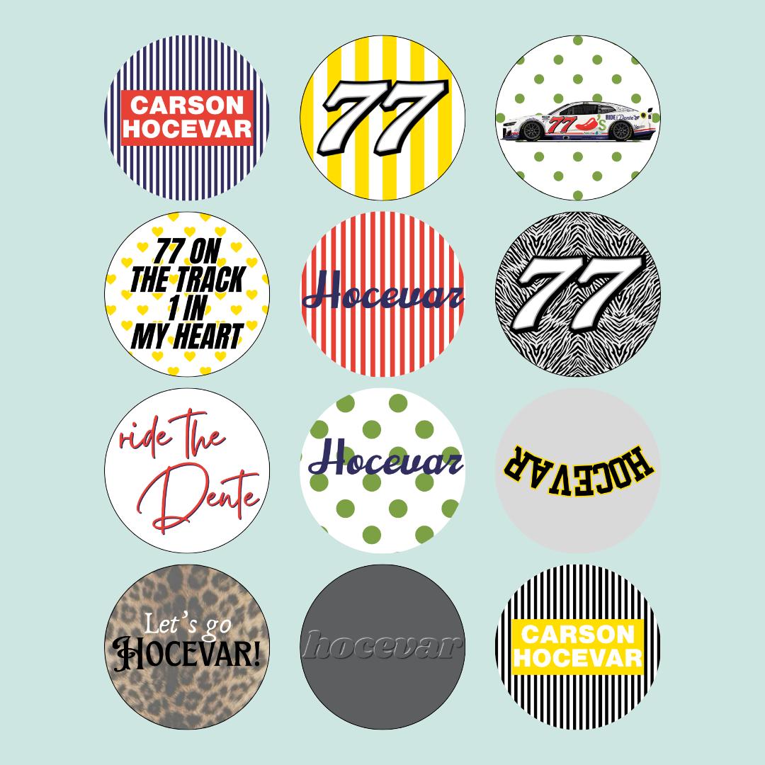 Carson Hocevar Inspired Race Day Buttons | Pin NASCAR Ziegler Fan ...