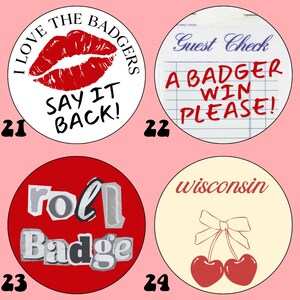 UW Wisconsin Game Day Buttons | Pin Badgers Fan Accessories Spirit Pins ...