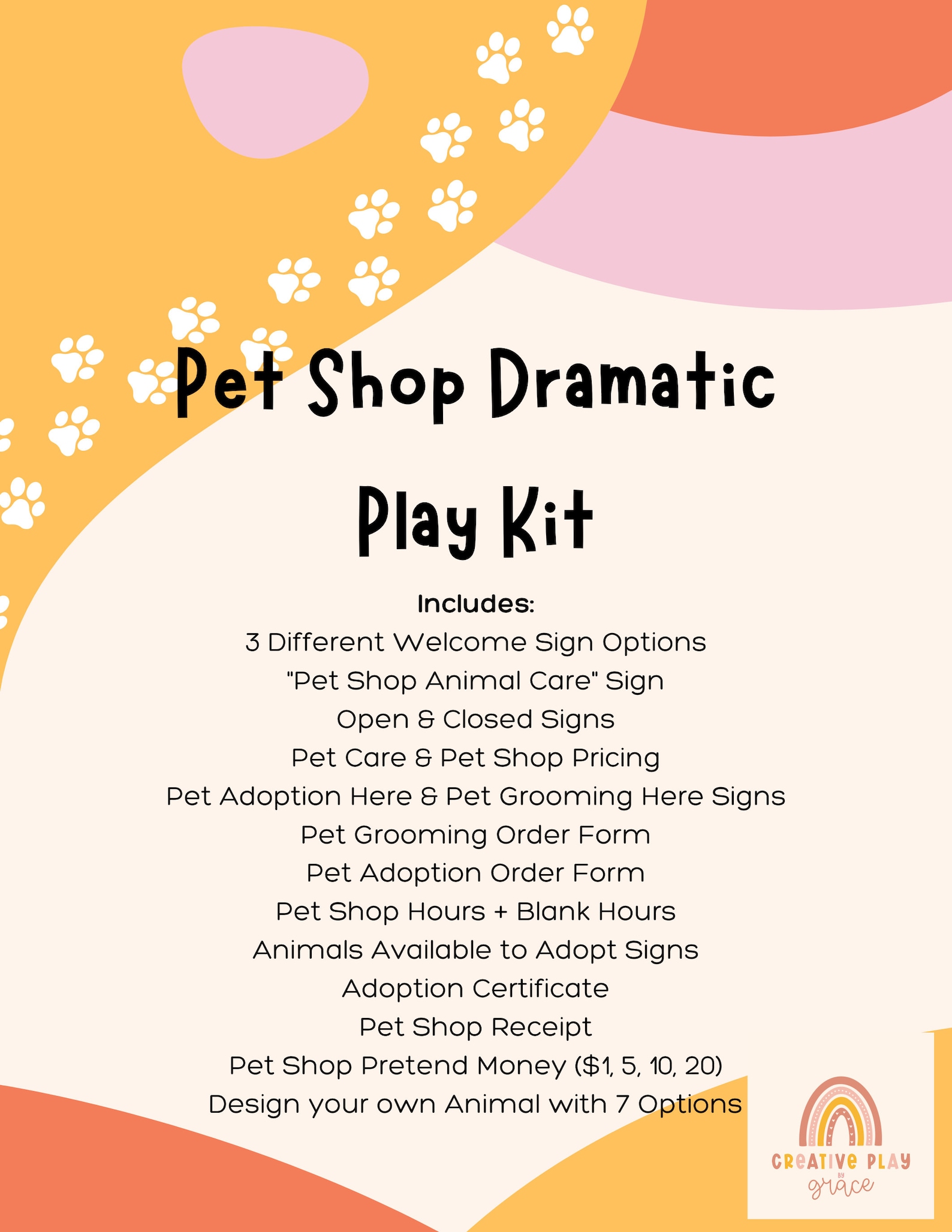 Pet Shop Dramatic Play Pretend Play Play Kit Classroom - Etsy