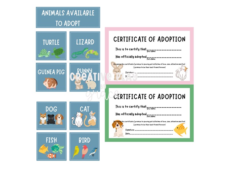 Pet Shop Dramatic Play Pretend Play Play Kit Classroom - Etsy