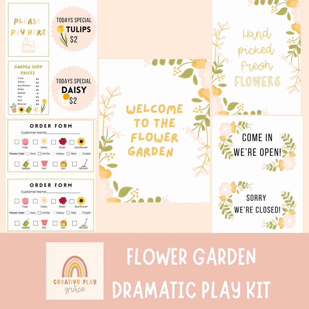 Flower Garden Dramatic Play Pretend Play Play Kit Classroom - Etsy