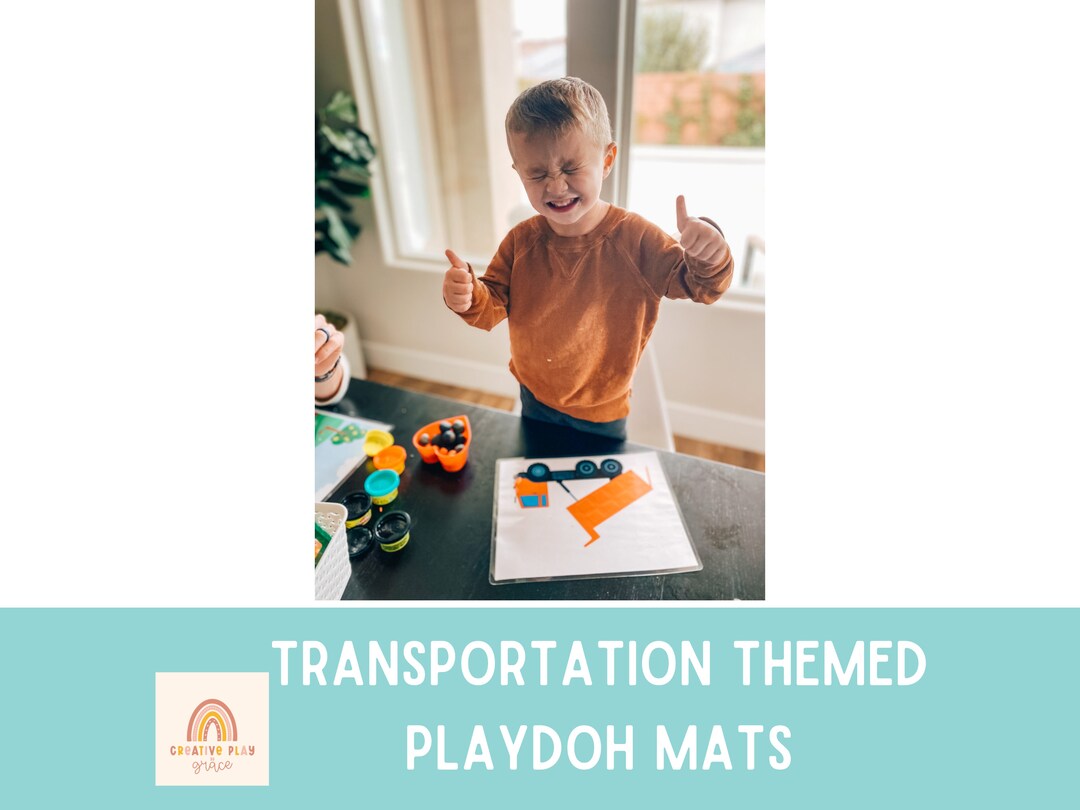 Fun Transportation Play Doh Mats | Visual Cards | Printable Play Doh ...