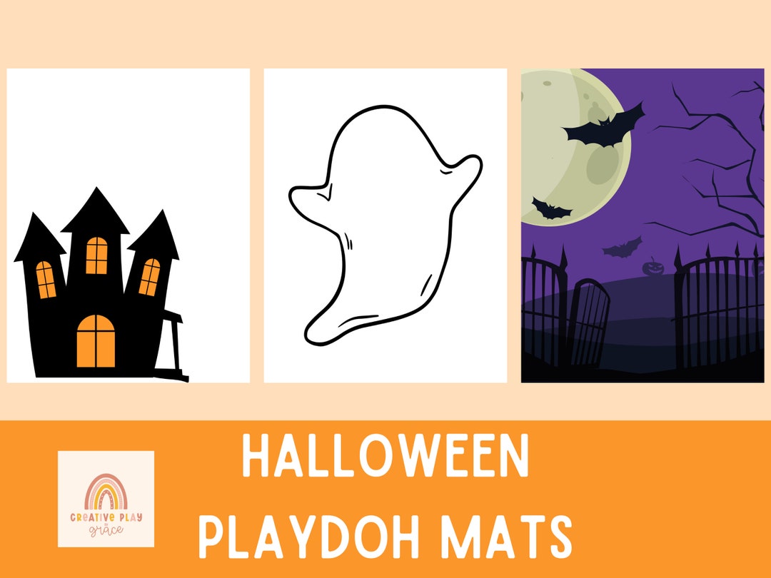 HALLOWEEN Play Doh Mats | Visual Cards | Printable Play Doh Activities ...