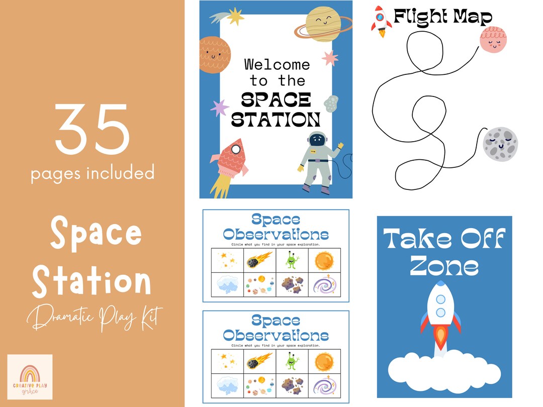 Space Station, Astronaut Dramatic Play, Pretend Play, Play Kit ...