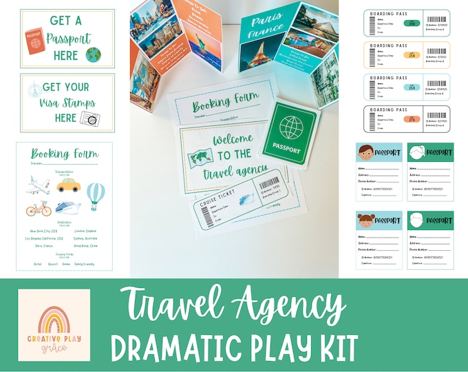 Travel Agent Forms Printable, Kids Pretend Play Travel Agent ...