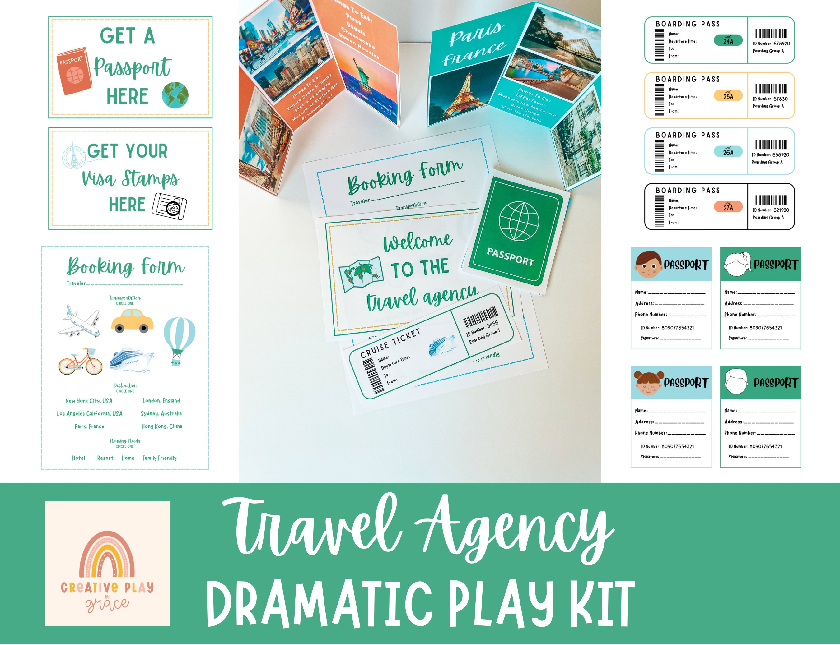 Travel Agency Dramatic Play, Pretend Play, Classroom Dramatic Play ...