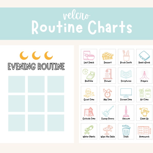 Velcro Chore Chart - Etsy