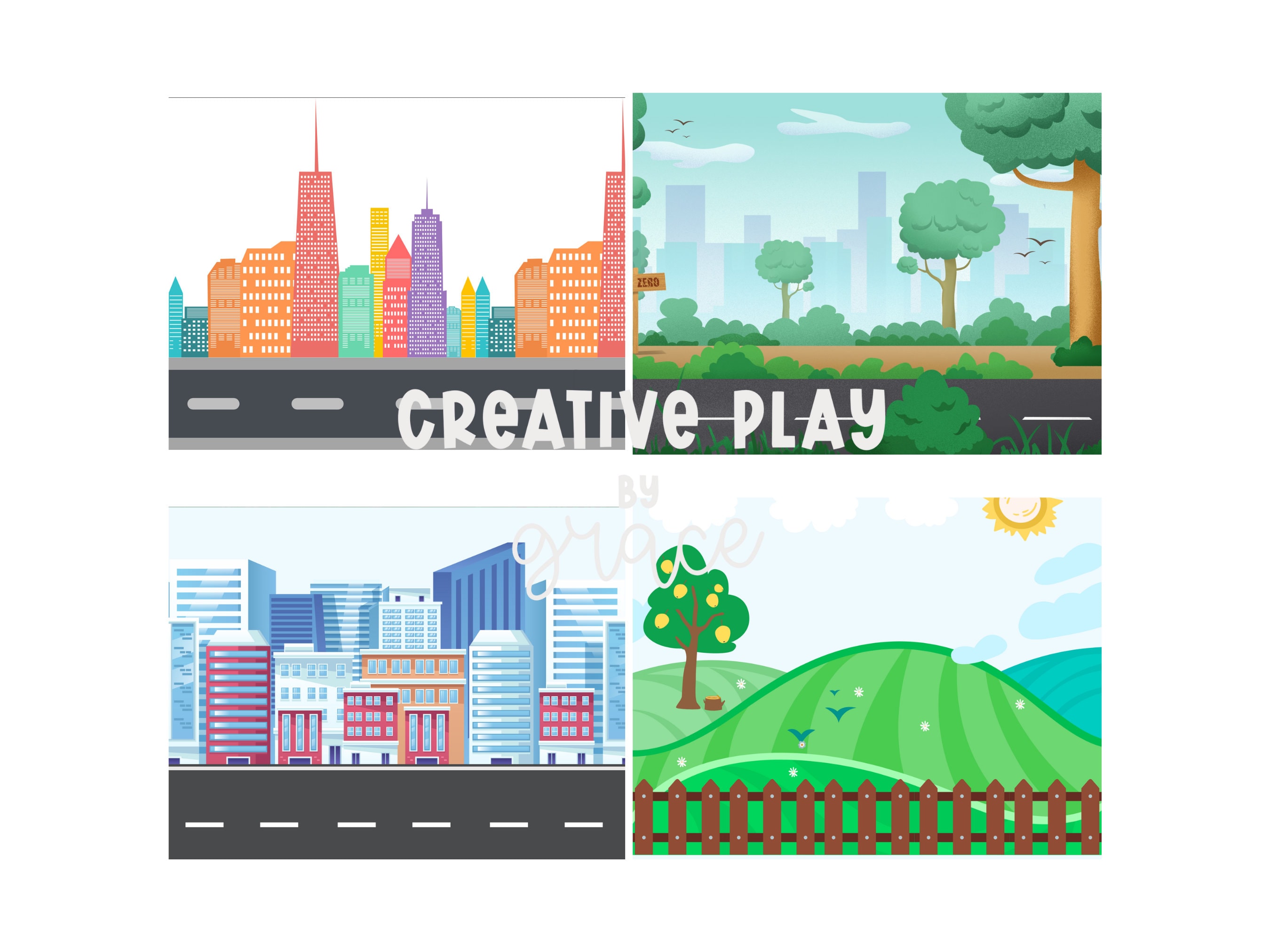 FUN Play Doh Mat/scenes | Visual Cards | Printable Play Doh Activities ...