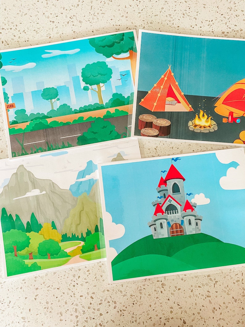 FUN Play Doh Mat/scenes | Visual Cards | Printable Play Doh Activities ...