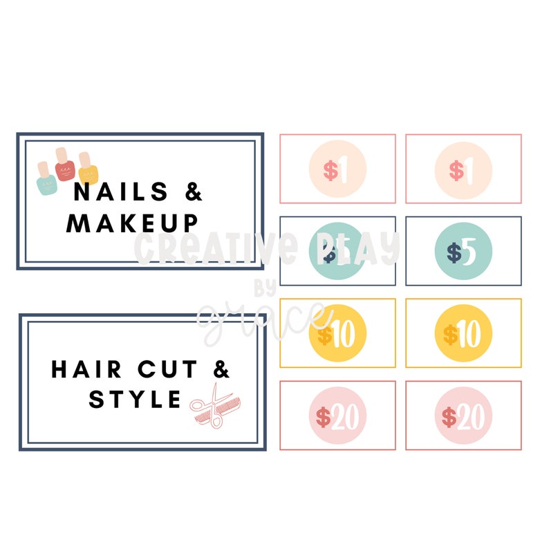 Hair & Nail Salon Dramatic Play Pretend Play Play Kit - Etsy