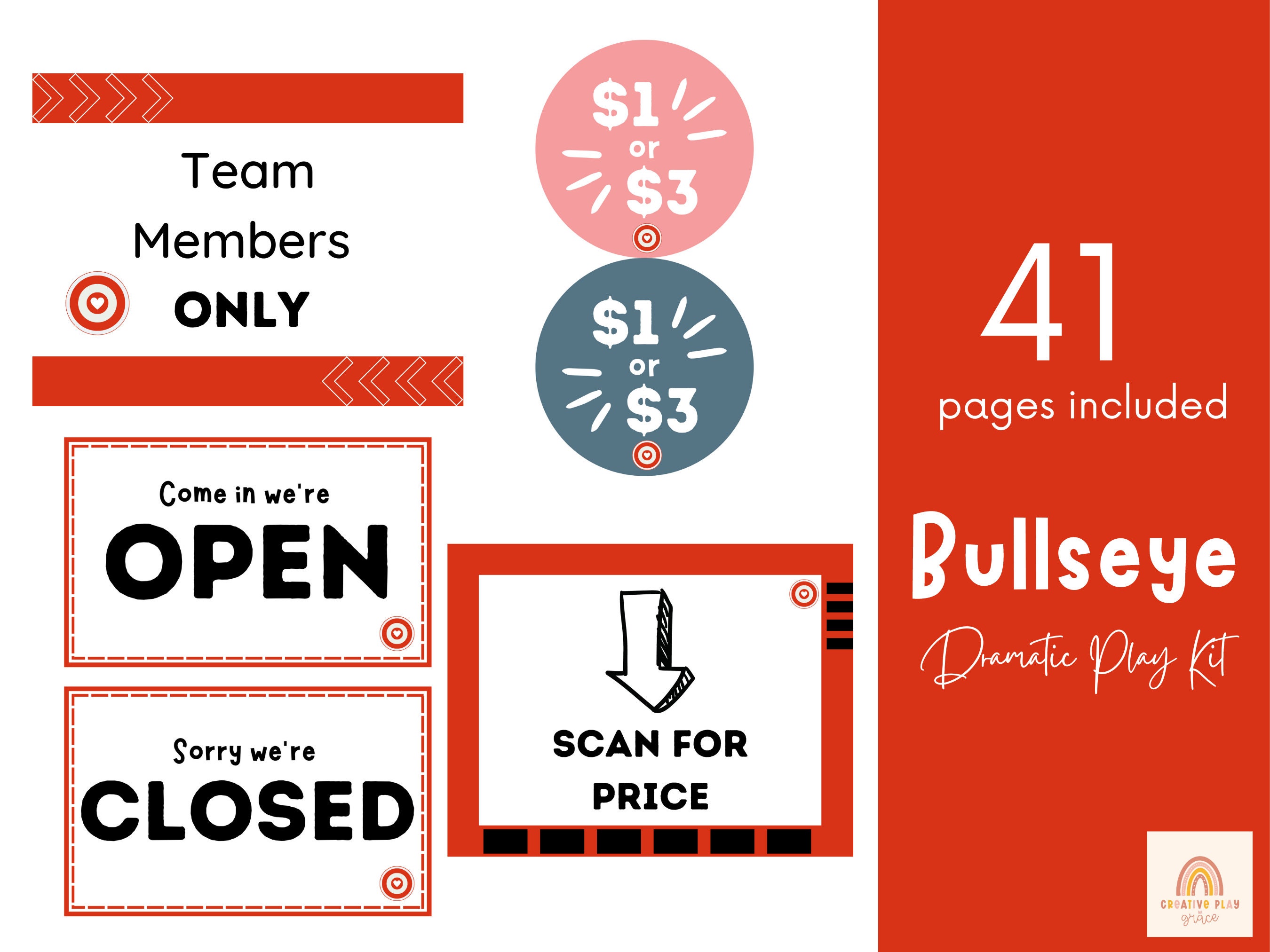 Department Store Bullseye Dramatic Play, Pretend Play, Play Kit ...