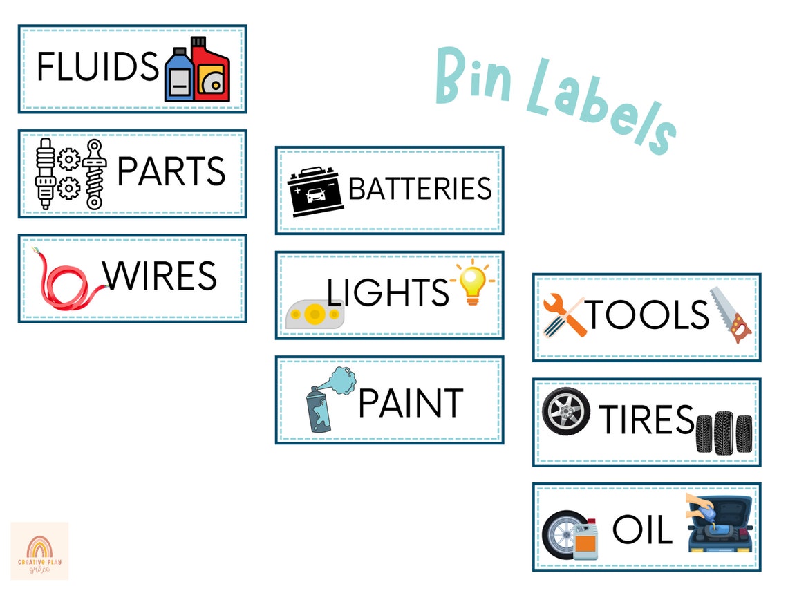 Mechanic Car Repair Shop Dramatic Play, Pretend Play, Play Kit ...