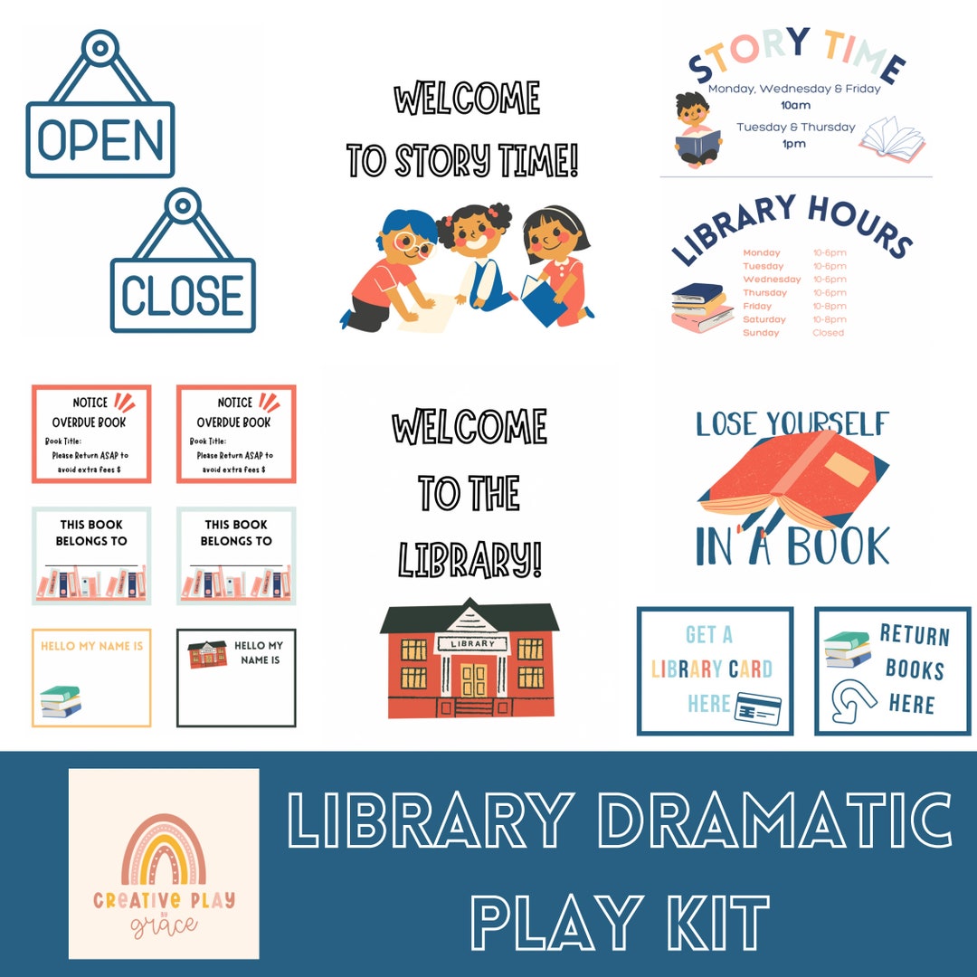 Library Dramatic Play Pretend Play Classroom Dramatic Play - Etsy