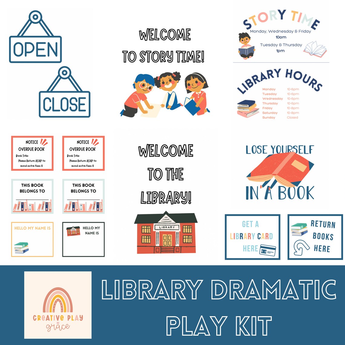 Library Dramatic Play Pretend Play Classroom Dramatic Play - Etsy