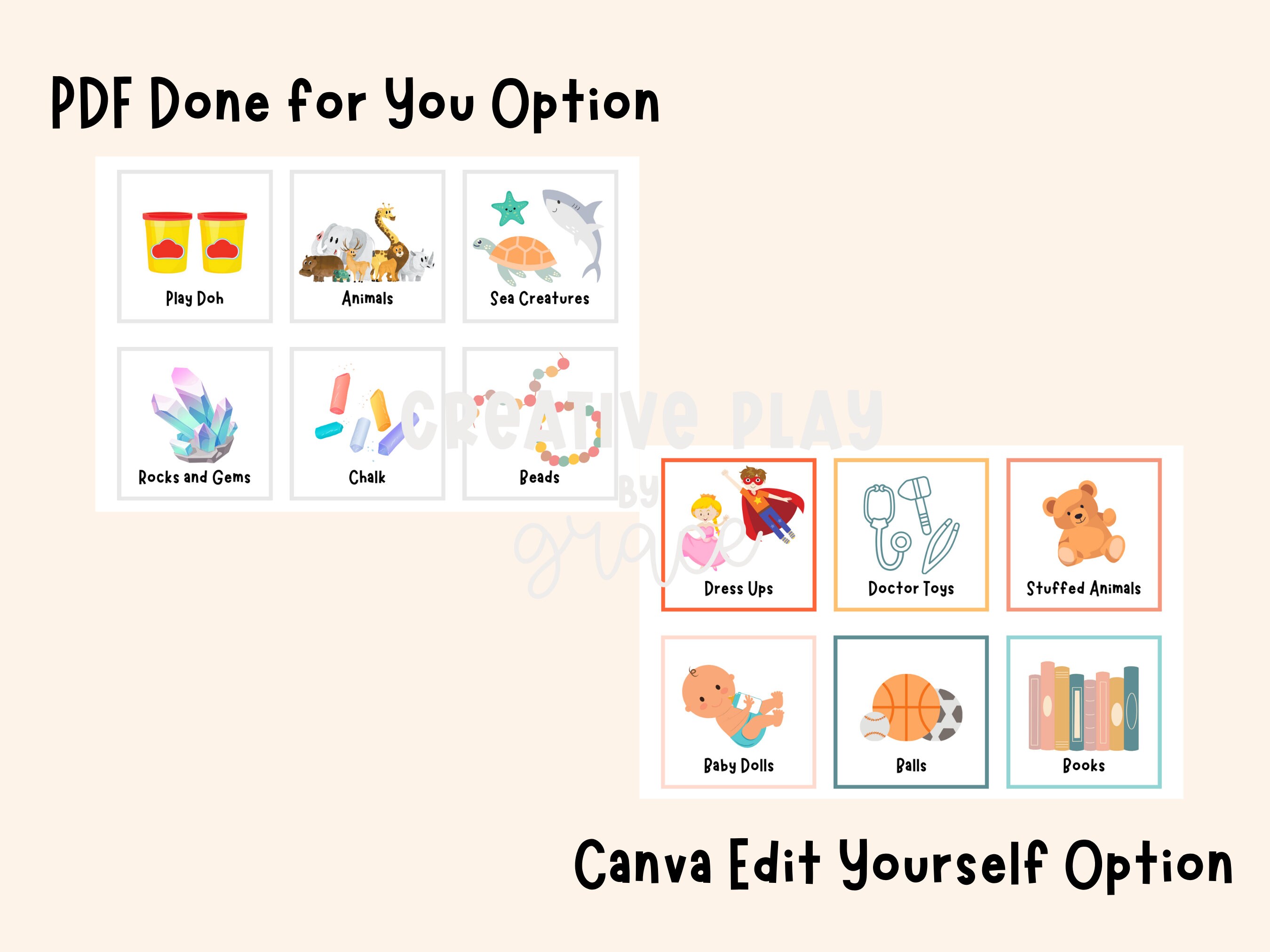 Toy Bin Labels for Easy Storage and Organization, Playroom Labels, Toy ...