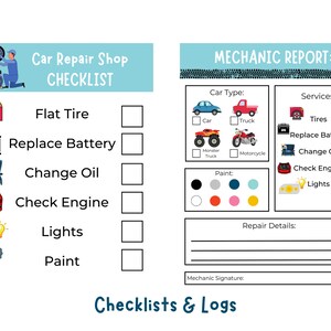 Mechanic Car Repair Shop Dramatic Play, Pretend Play, Play Kit ...