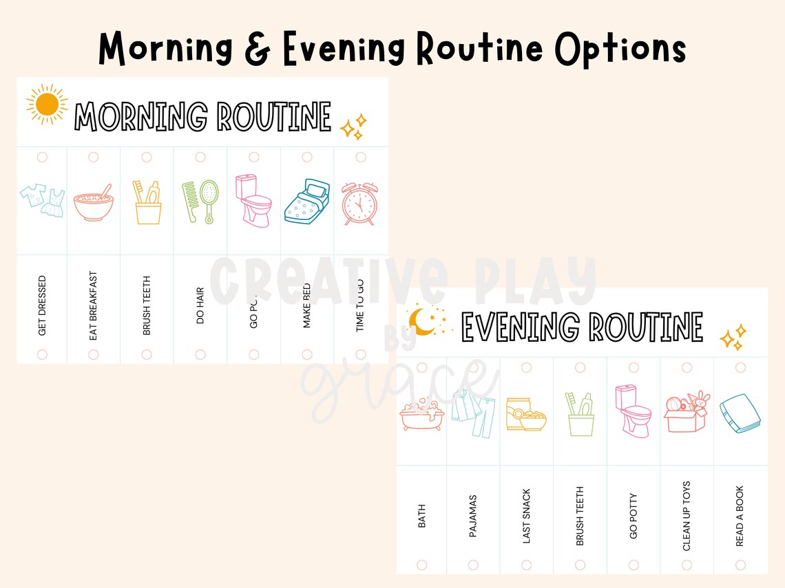 Kids Editable Chore Chart, Routine Chart, Responsibilities, Kids Flip ...