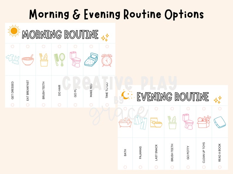 Kids Editable Chore Chart, Routine Chart, Responsibilities, Kids Flip ...