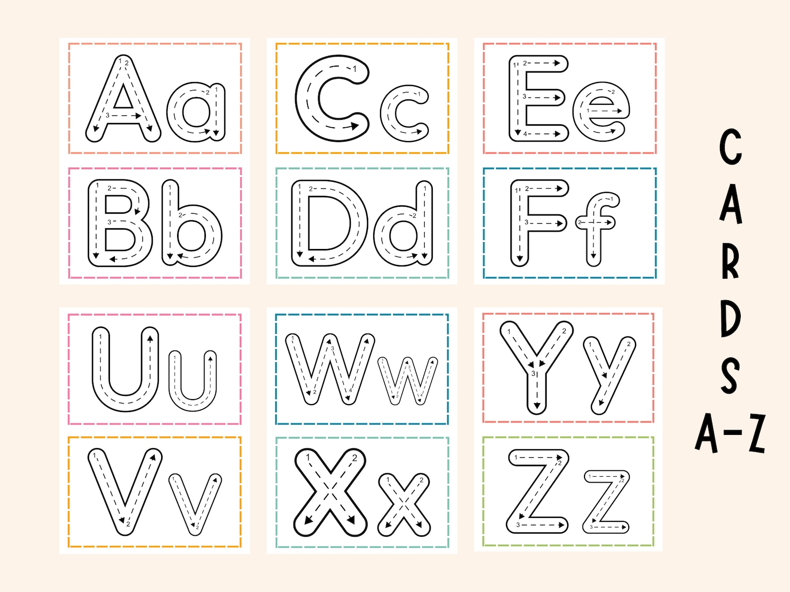 Alphabet Tracing Cards | Tracing Letters | Montessori Printables ...