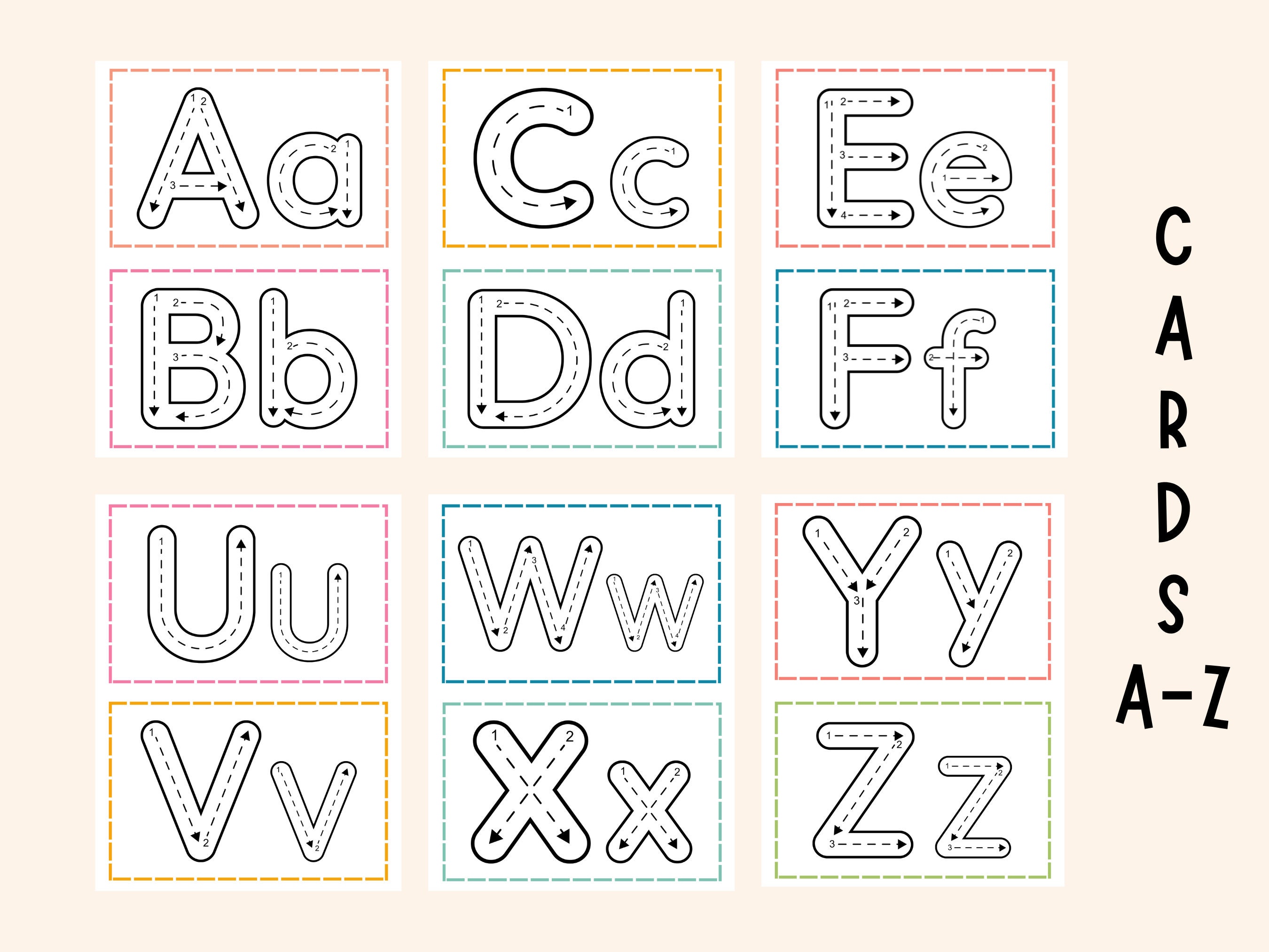 Alphabet Tracing Cards | Tracing Letters | Montessori Printables ...