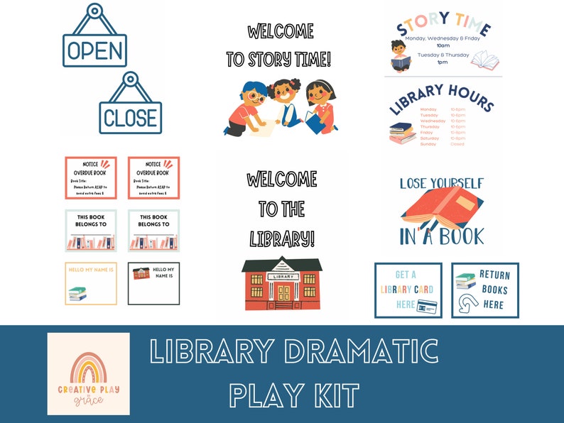 Library Dramatic Play, Pretend Play, Classroom Dramatic Play, Home ...