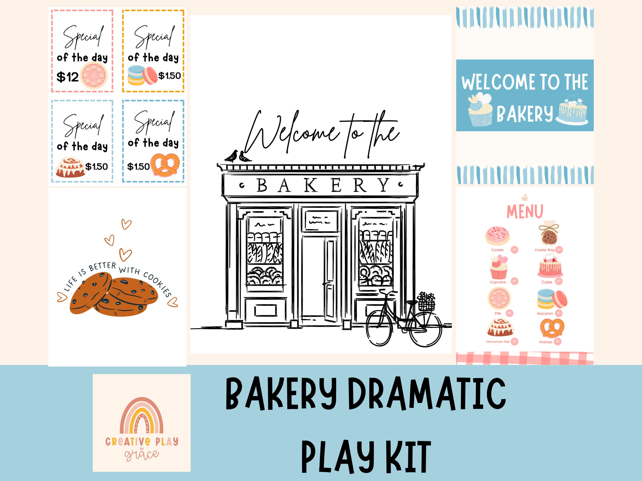 Bakery Dramatic Play, Pretend Play, Play Kit, Classroom Dramatic Play ...